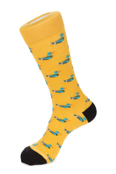 fw17 crew sock, Mallard, Duck, Bird – Unsimply Stitched